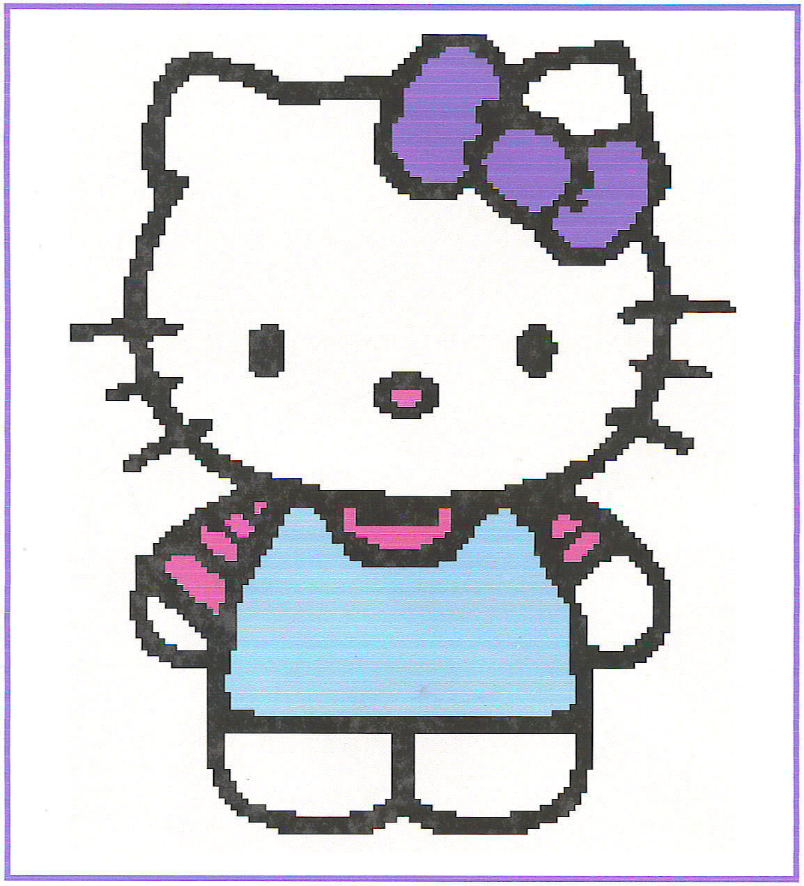 Hello Kitty Crochet Graph Afghan Pattern - Patterns-Contemporary