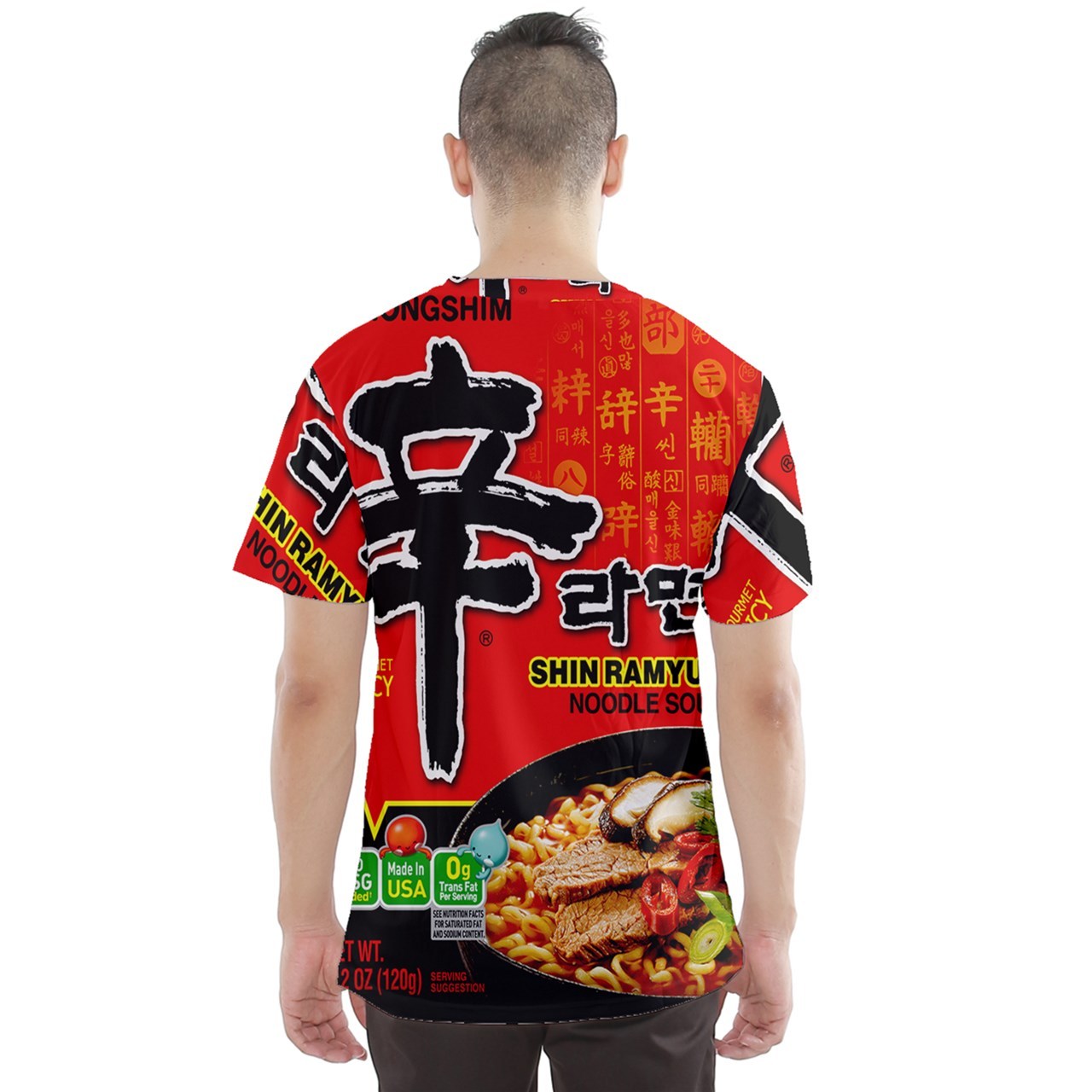 Shiram shinju ramen hot spicy korean noodles full print sport t shirts ...