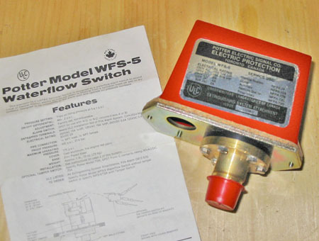 POTTER WFS-5 WATERFLOW SWITCH (POTTER MODEL WFS-5 WATER FLOW SWITCH ...
