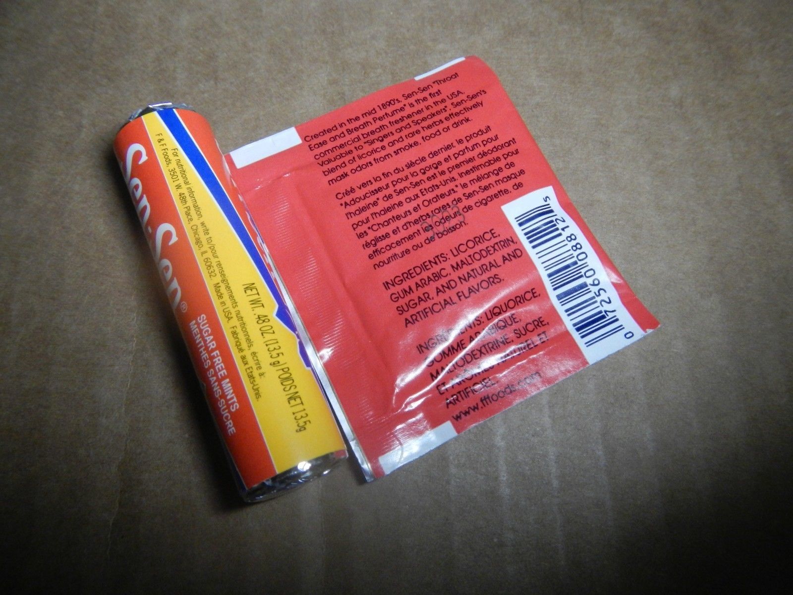 Old VINTAGE candy SEN SEN mints licorice breath freshener mint SUGAR ...