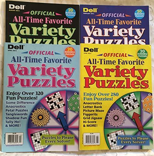 Lot of (4) Dell Official Variety Puzzles Word Games Puzzle Books 2012 ...