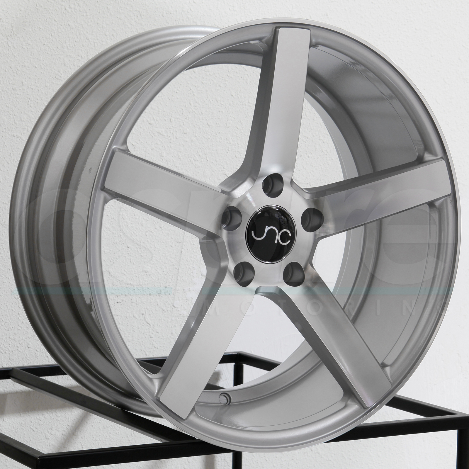 One 18x8 JNC 026 JNC026 5x120 35 Silver Machine Face Wheel New - Wheels