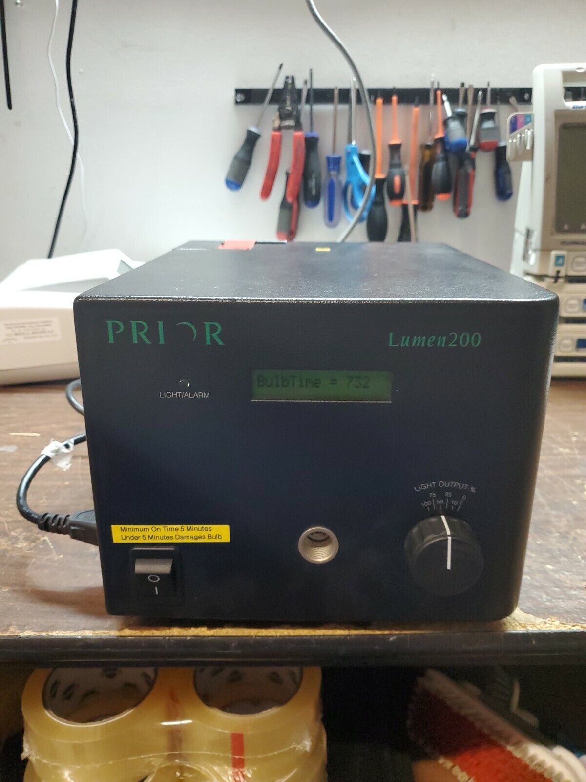 PRIOR LUMEN 200 FLUORESCENCE MICROSCOPE FIBER OPTIC LIGHT SOURCE POWER ...