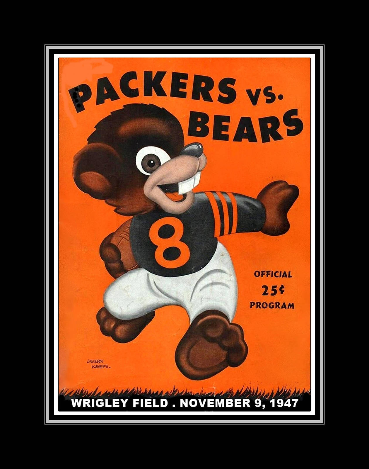 Vintage 1947 Chicago Bears Wall Art Poster Print Football Fan Wall Art ...