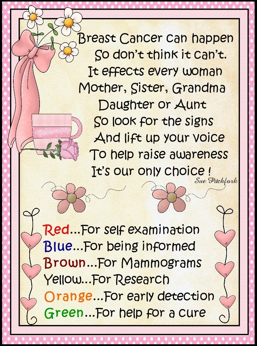 Breast Cancer Awareness M&M candy topper poem treat bag set - Other