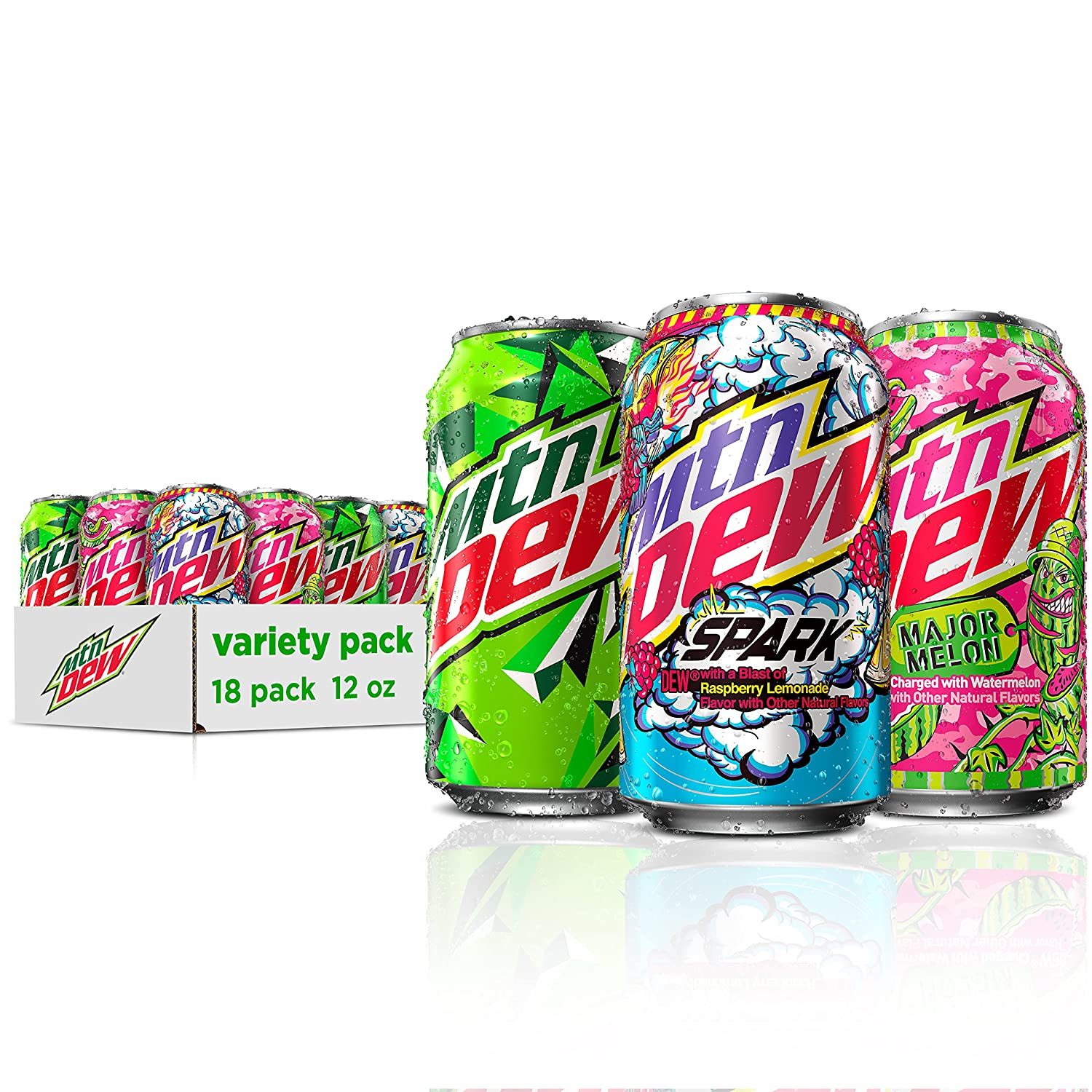 Mountain Dew Variety Pack 12 oz Cans (Pack Of 18) - Soft Drinks Mountain Dew Variety Pack 12 oz Cans (Pack Of 18) - Soft Drinks