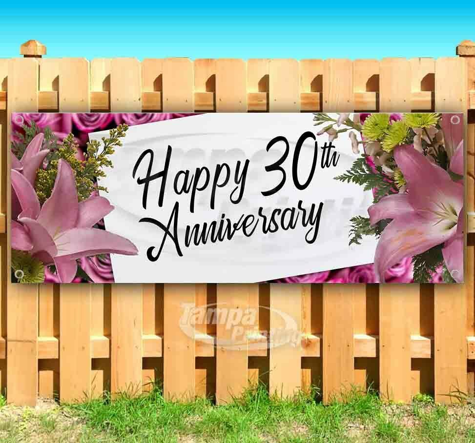 HAPPY 30TH ANNIVERSARY Advertising Vinyl Banner Flag Sign Many Sizes ...