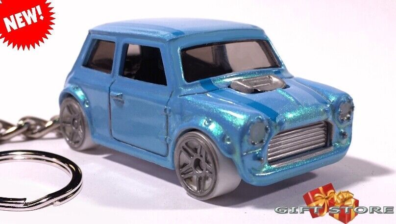 RARE KEY CHAIN RING BLUE MORRIS MINI COOPER S AUSTIN LEYLAND BMC ...