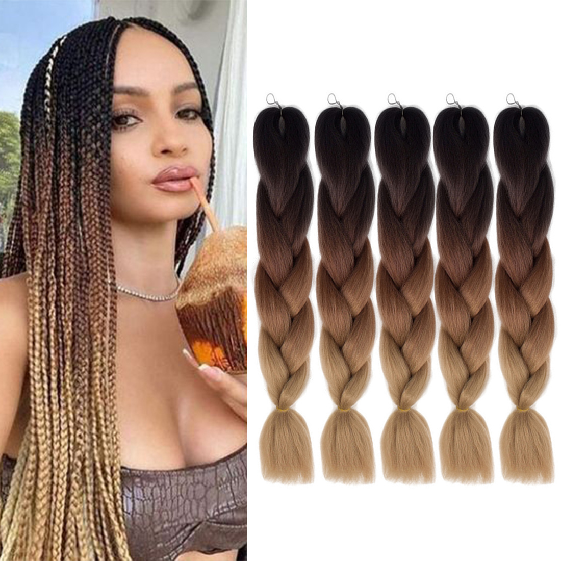 Jumbo Cornrows With Extensions