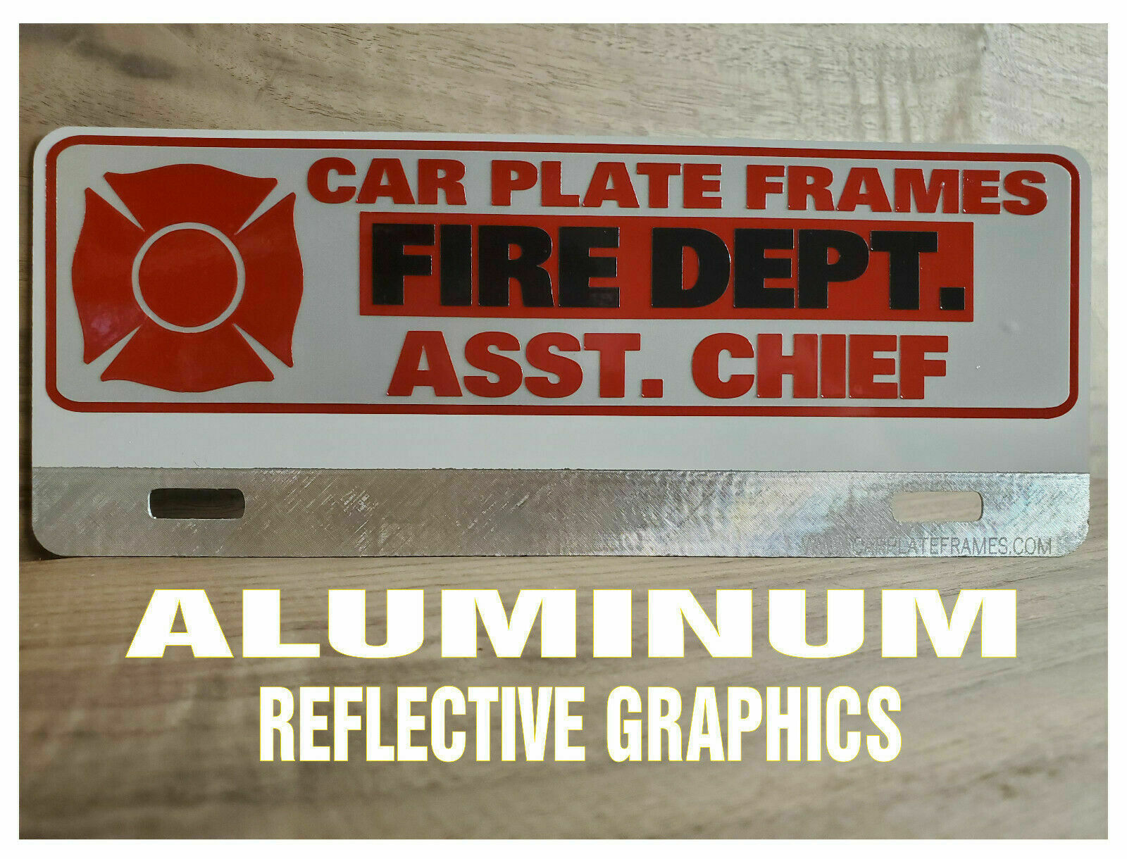 REFLECTIVE FIREFIGHTER EMT Paramedic Custom License Plate Topper ...