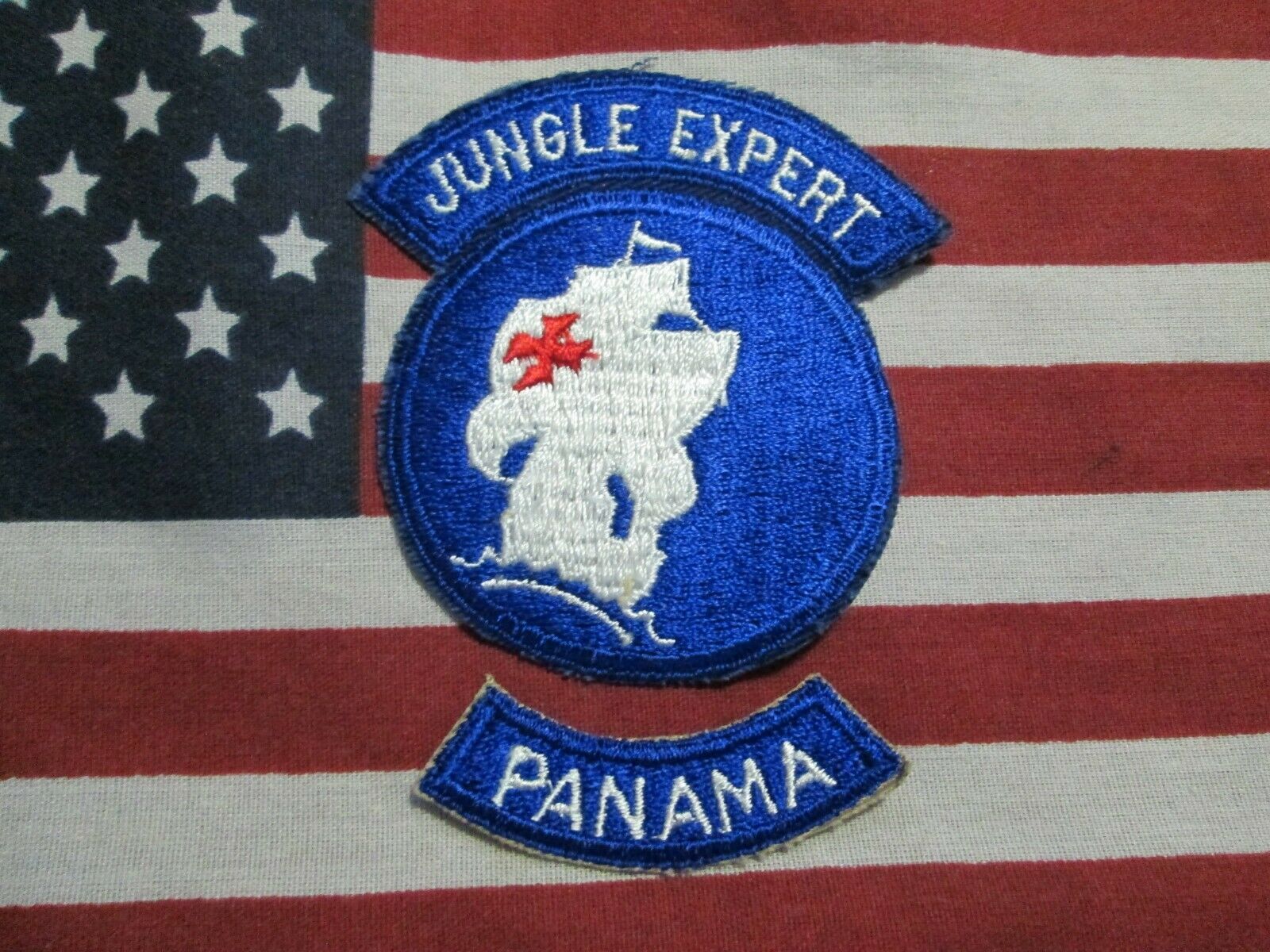 US Army Jungle Expert Panama Tab Rocker Color Patch C/E - Patches