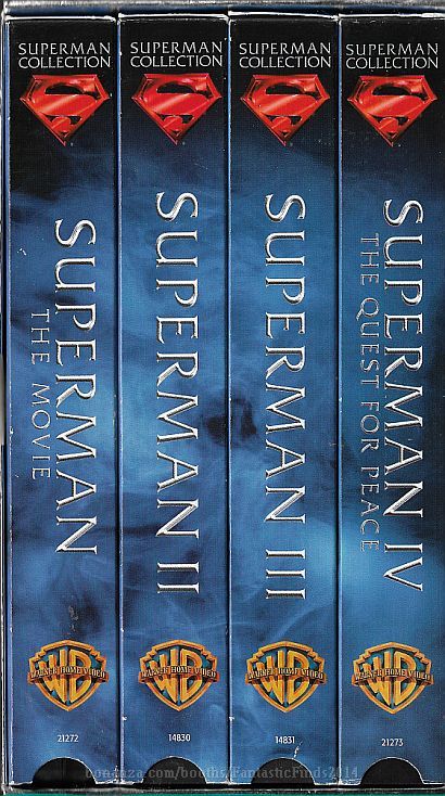 VHS - The Complete Superman Collection (1978-1987) *4 Movie Box Set ...