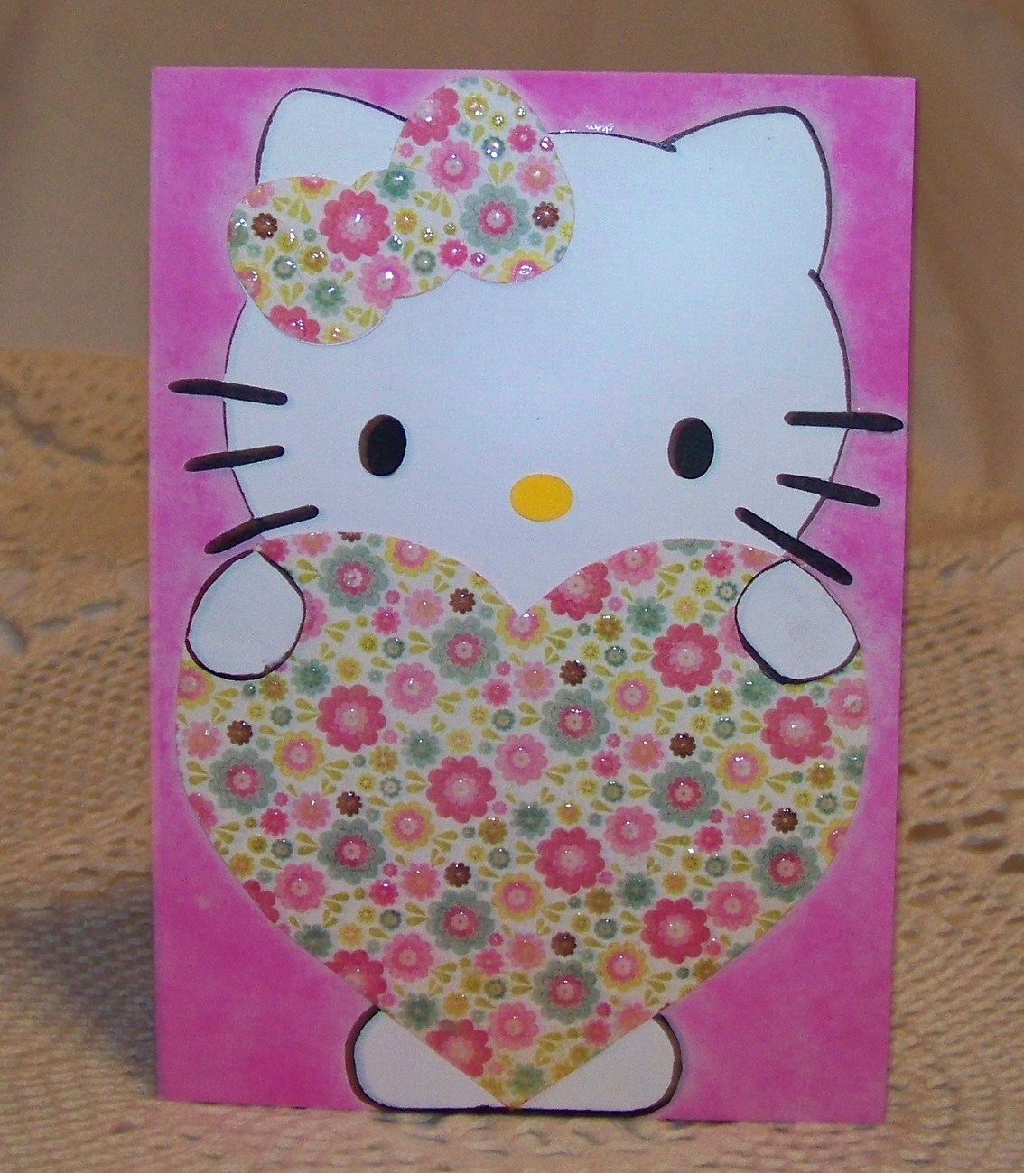 Hello Kitty Greeting and Gift Card Holder Envelope Pink Cat - Greeting ...