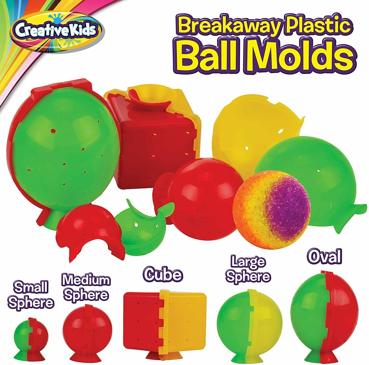 Nice Bouncy Ball Making Kit Diy Colorful 5 Molds 43 Balls Easy Beginner Fun Craft Kits