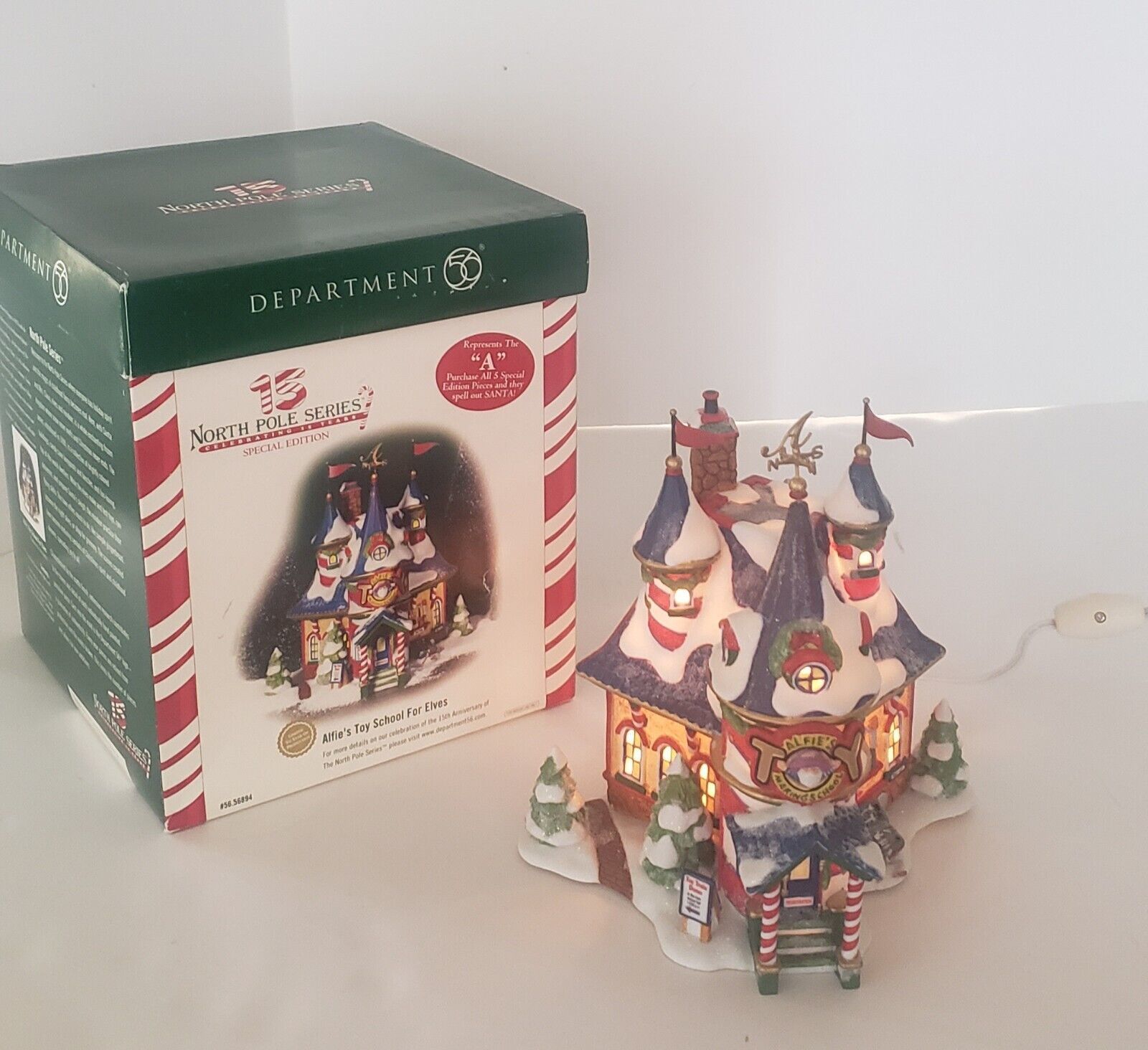 Dept 56 North Pole Alfies Toy School for Elves 56894 Blue Roof Edition ...