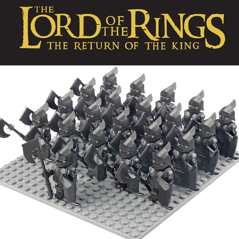 LOTR Mount Gundabad Orcs Heavy Axe Infantry Army 21 Minifigures Set - Building Toys & Blocks