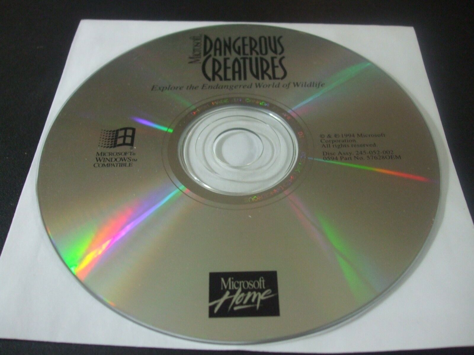 Microsoft Dangerous Creatures (PC, 1994) - Disc Only!!! - Video Games