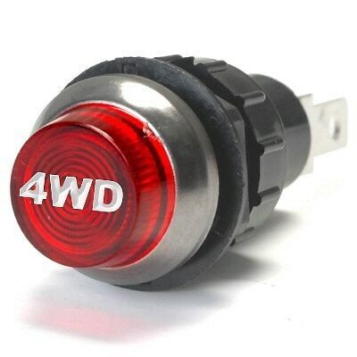 Large Red 4Wd Engraved For Four Wheel Drive Indicator Warning Light ...