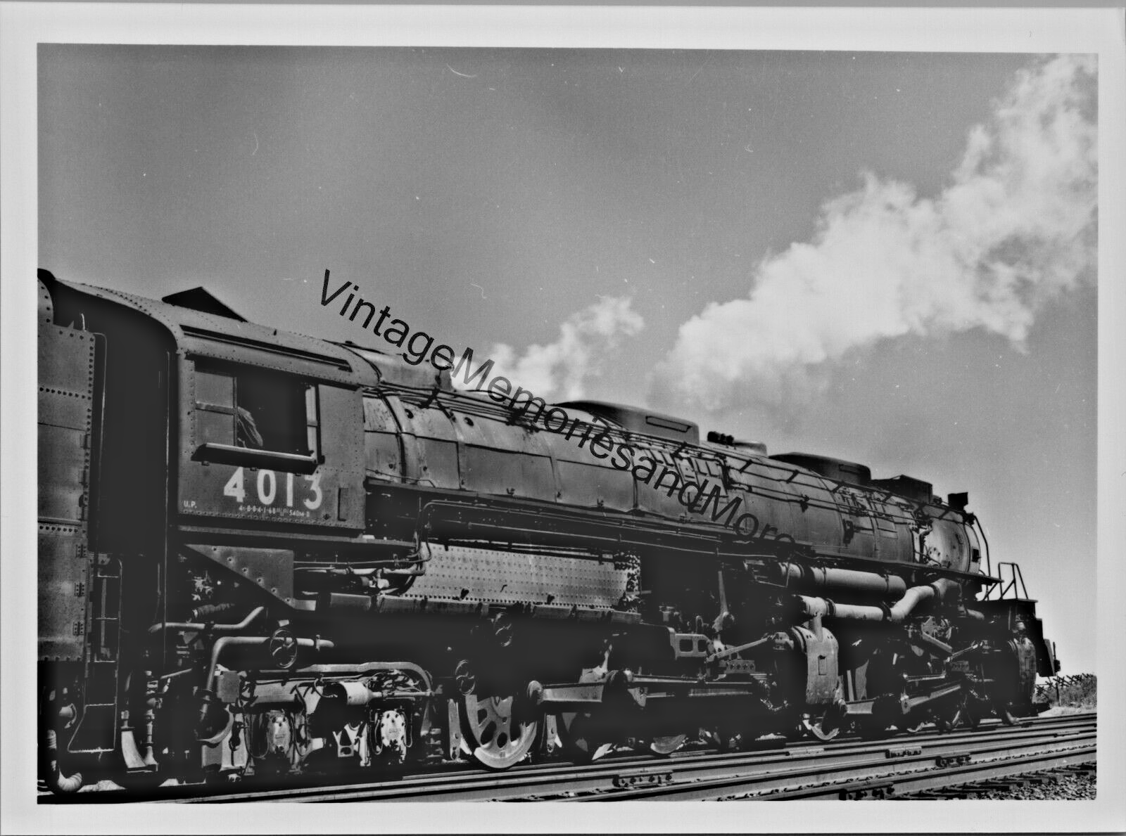 Vintage Union Pacific Railroad 4013 Steam Locomotive 5" x 7" Real Photo ...