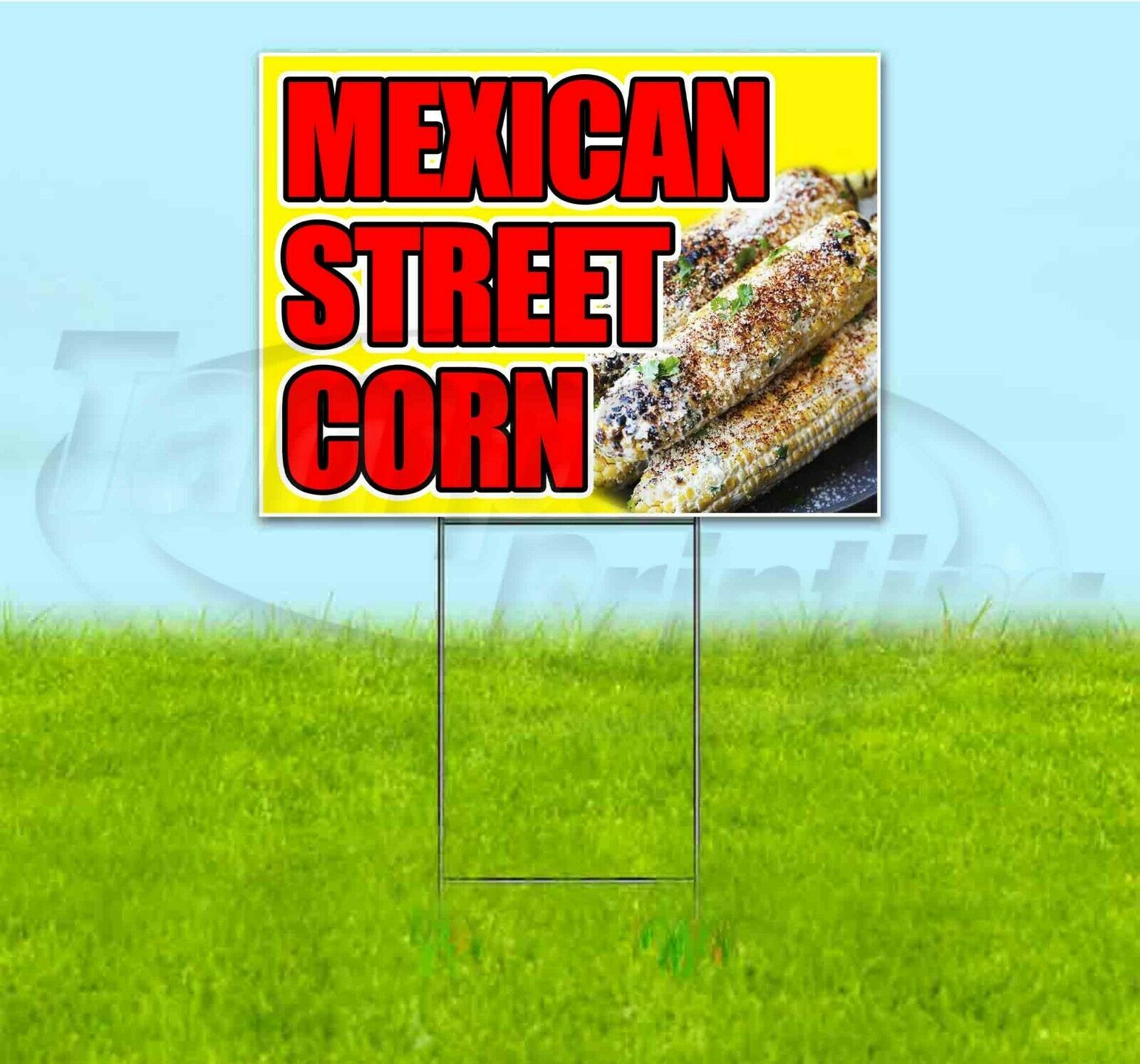 MEXICAN STREET CORN 18x24 Yard Sign WITH STAKE Corrugated Plastic ...