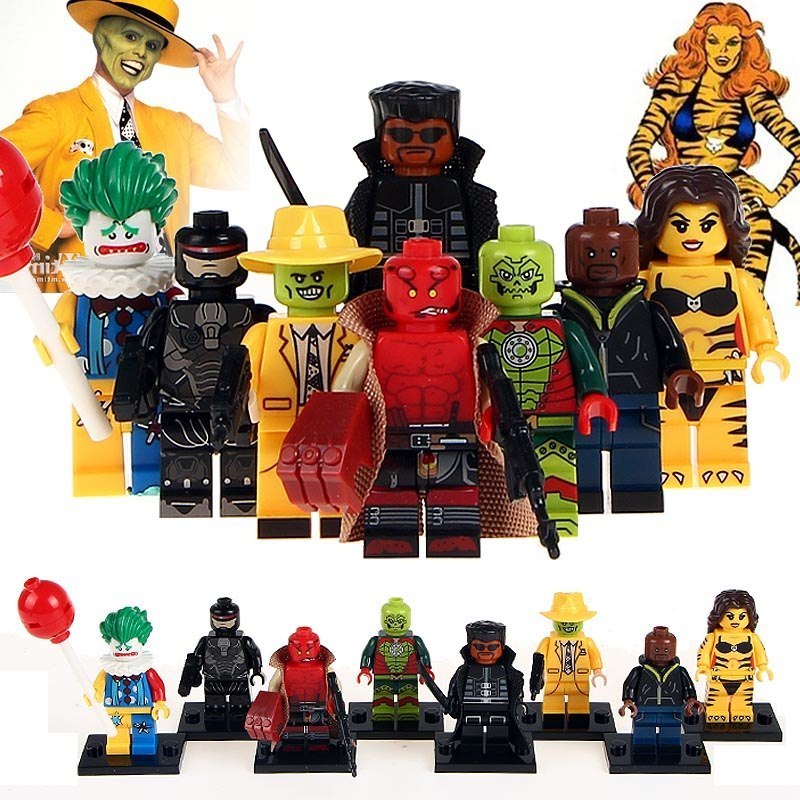 The Mask Joker Clown Hellboy Blade Metallo Luke Cage Robocop Lego ...