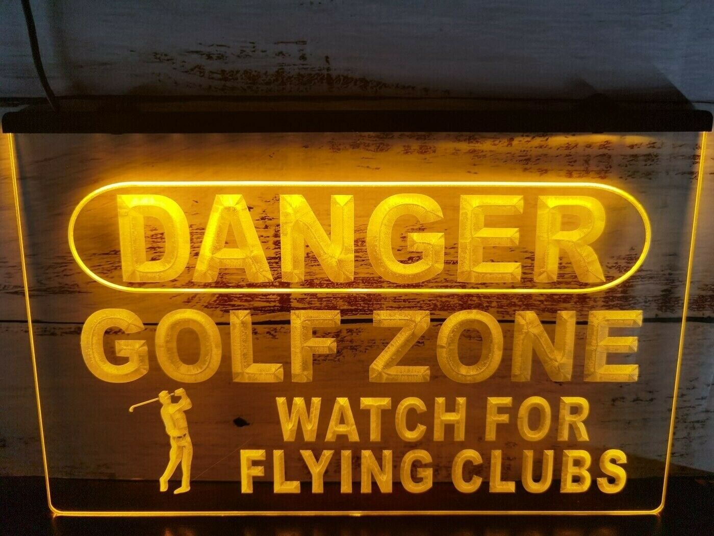 Golf Zone Danger Warning LED Neon Light Sign Home Decor Craft Display ...
