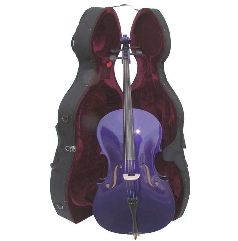 Crystalcello MC150PR 1/4 Size Purple Cello with Case,Bag,Bow - Cello