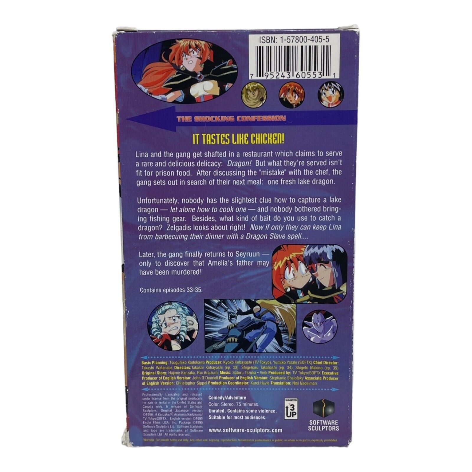 The Slayers Next The Shocking Confession (VHS, 1999) Anime Video Tape ...