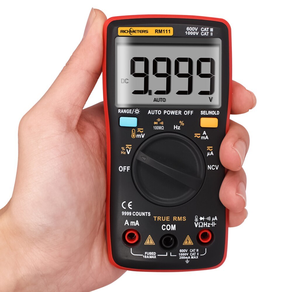 RM111 Digital Multimeter 9999 counts Multimetro NCV True RMS Auto Rang ...