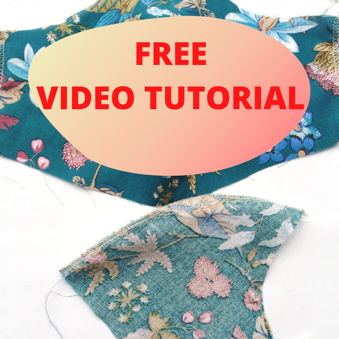 Face mask sewing pattern PDF printable template with step-by-step ...