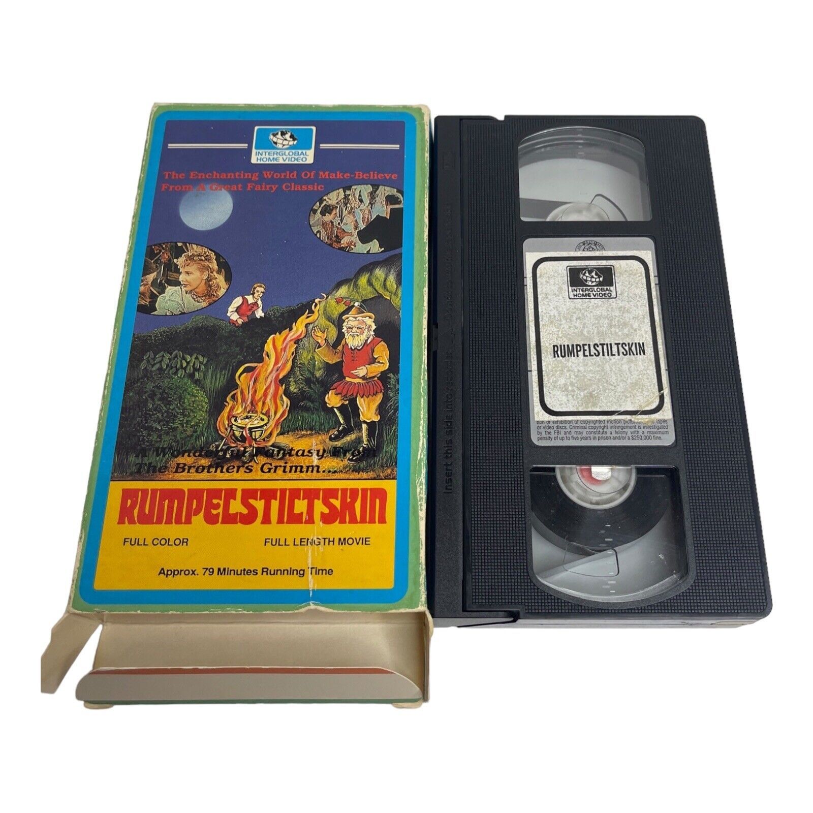 Rumpelstiltskin VHS Tape Cartoon Fairy Tale Interglobal Home Video Tape ...