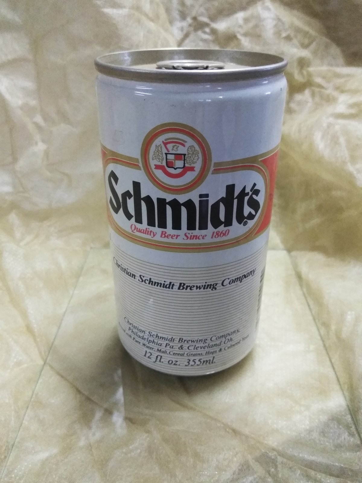 Schmidt's Beer Can 12 fl. oz. by Christian Schmidt Brewing Co. Bottom ...