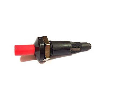 Push-button piezo plunger with external grounding prong, mounting nut ...