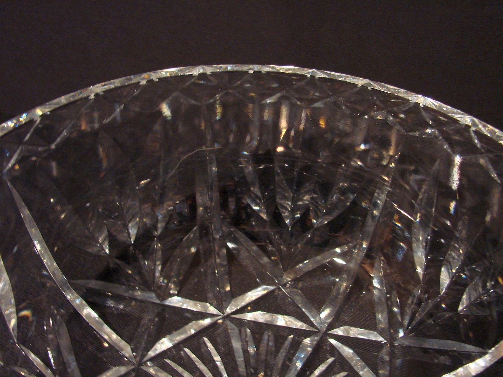 Older Waterford Cut Crystal Bowl with Diamond Pattern - Waterford