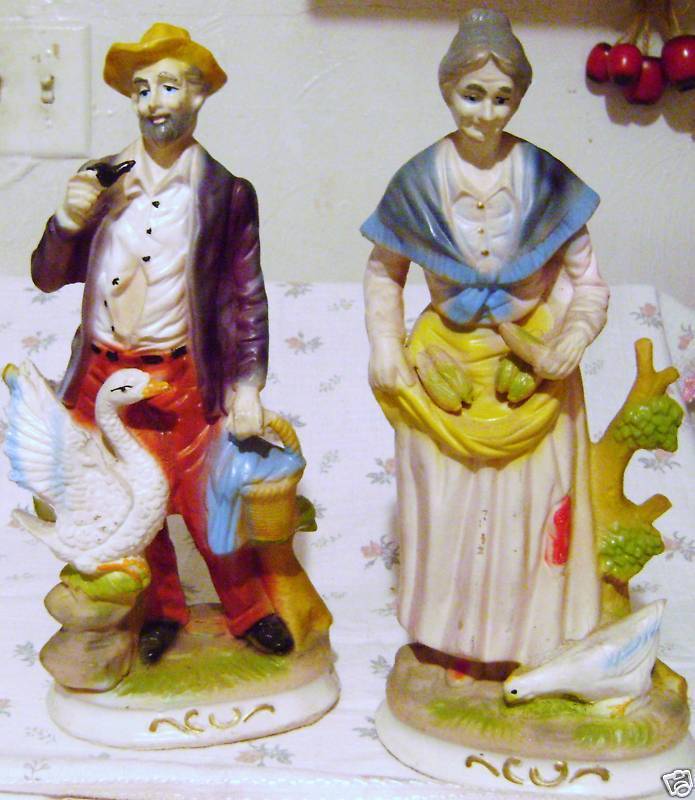 Vintage Chalkware Figurines - Chalkware