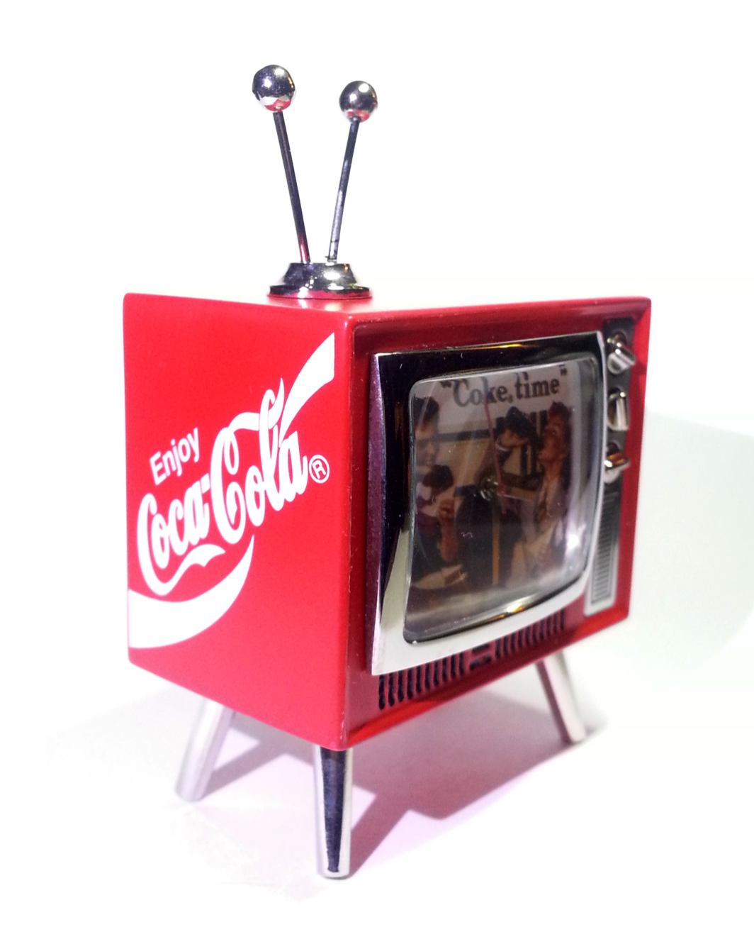 Coca Cola mini TV Shaped Desk Clock (Coke Time) - Tested Works - New In ...
