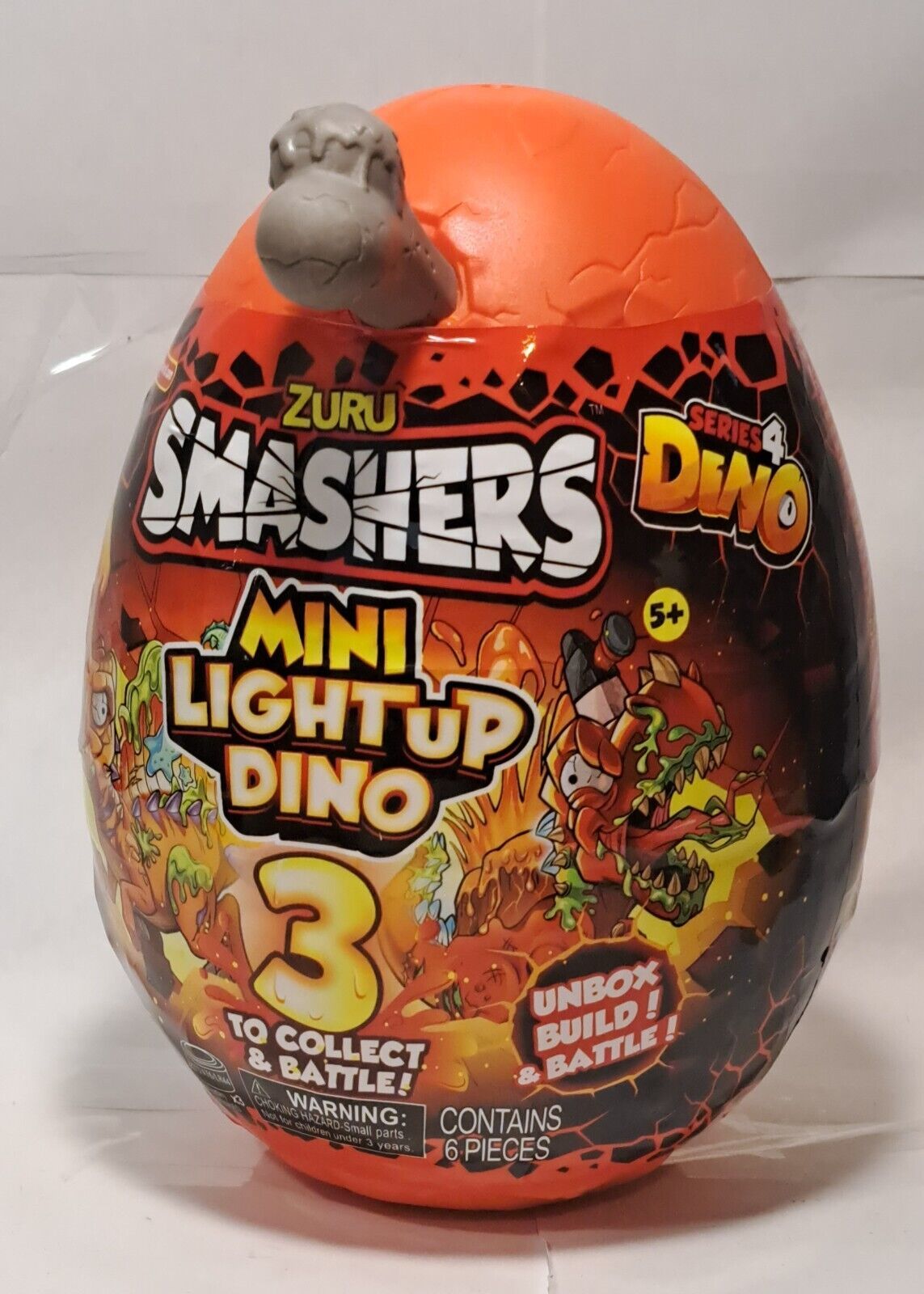 Smashers Mini Light up Dino Series 4 by ZURU. Dino Egg, 6 pieces INSIDE ...