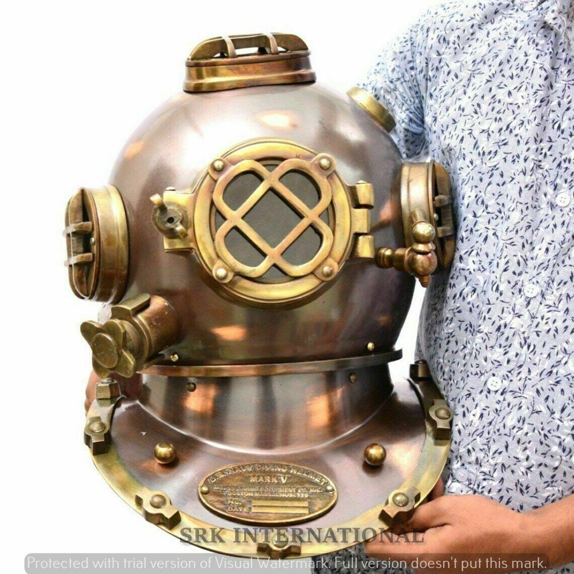 18 US Navy Mark V Anchor Engineering Diving Divers Helmet Maritime ...