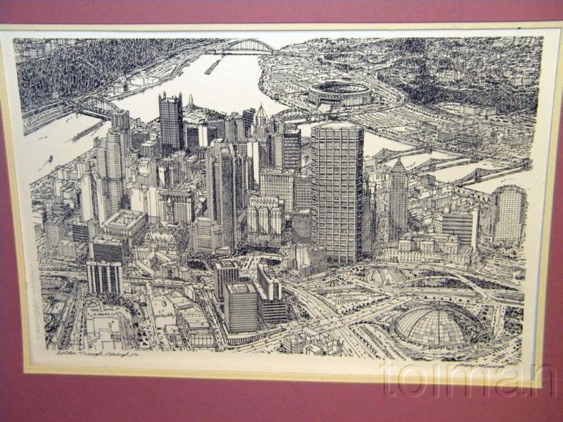 Golden Triangle, Pitsburgh - Nevin Robinson signed - Art