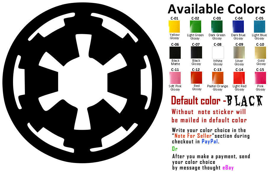Galactic Empire Vinyl Decal Sticker Car Helmet Wall Window Star Wars ...