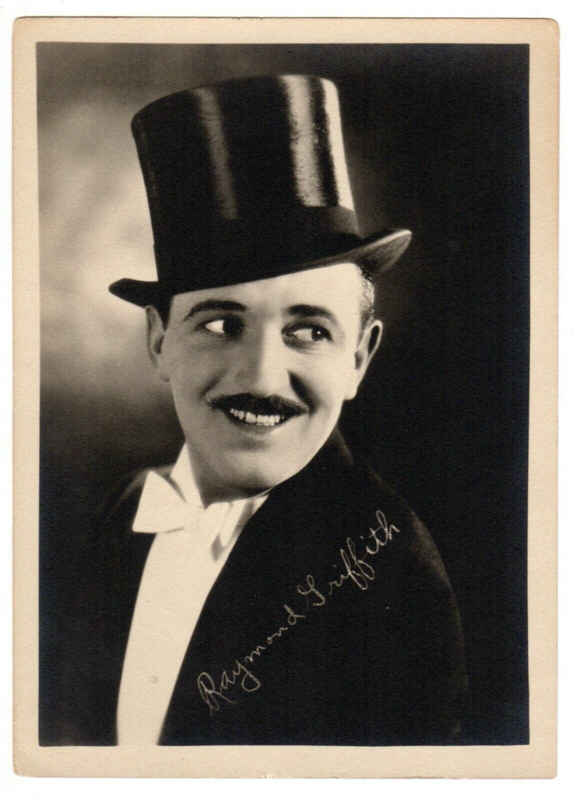 *RAYMOND GRIFFITH (c.1920's) 5x7 Fan Photo Top Hat & Tails Silent Film ...
