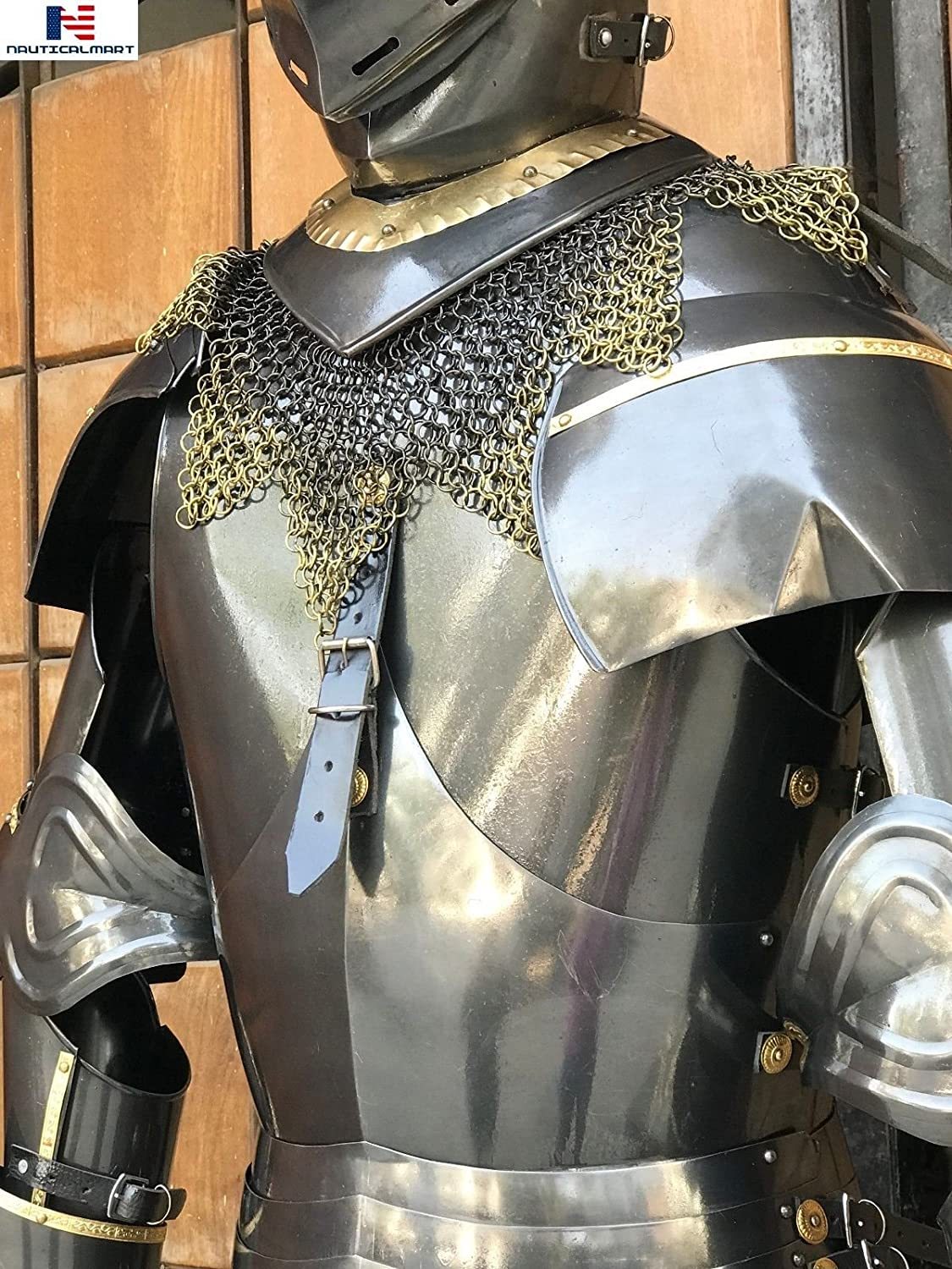 NauticalMart Dark Black Knight Full Suit of Armor Medieval Times ...