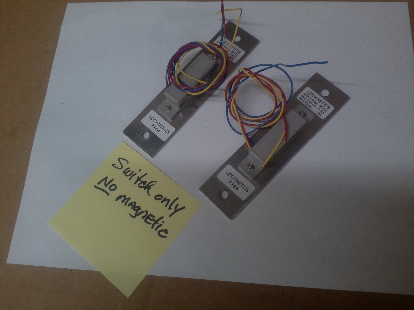 (2) NEW LOCKNETICS 7764 MAGNETIC DOOR POSITION SWITCH / CONCEALED FLUSH ...