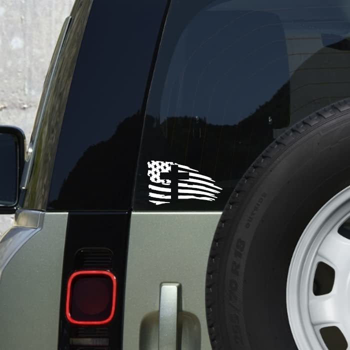 Distressed American Flag with Cross Vinyl Decal Sticker Custom Truck ...