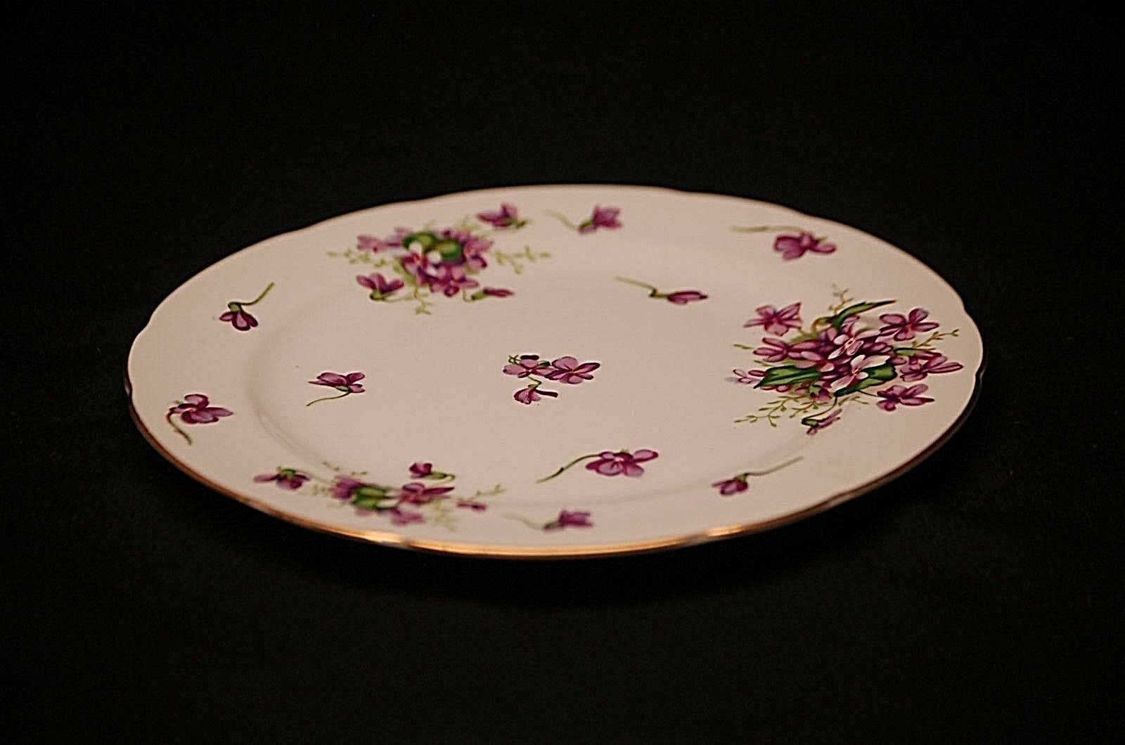 Spring Violets by Rossetti 8" Salad Plate Purple Violets Green Leaves ...