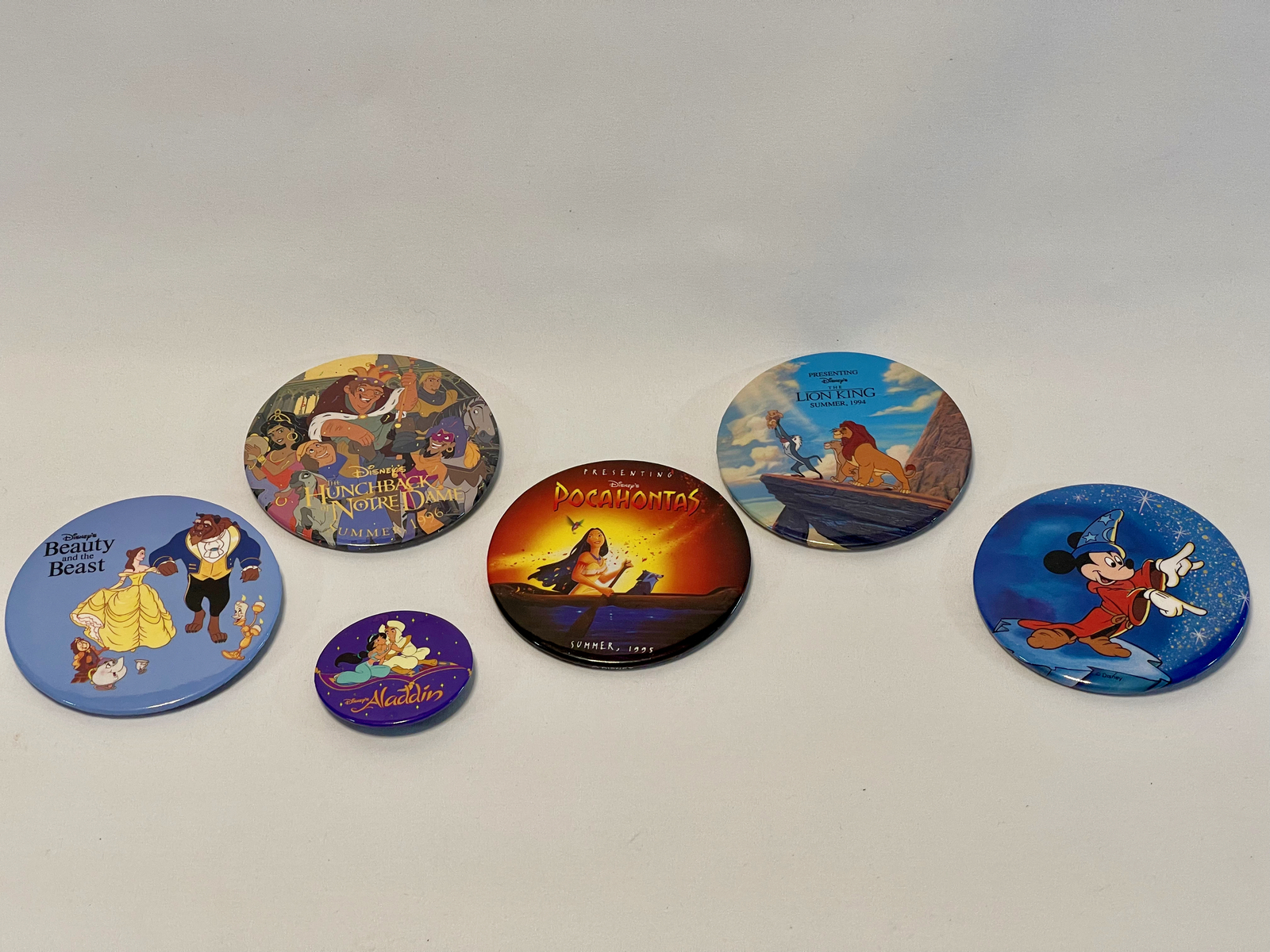 The Disney Store Cast Member Buttons - Commemorative Movie Buttons ...