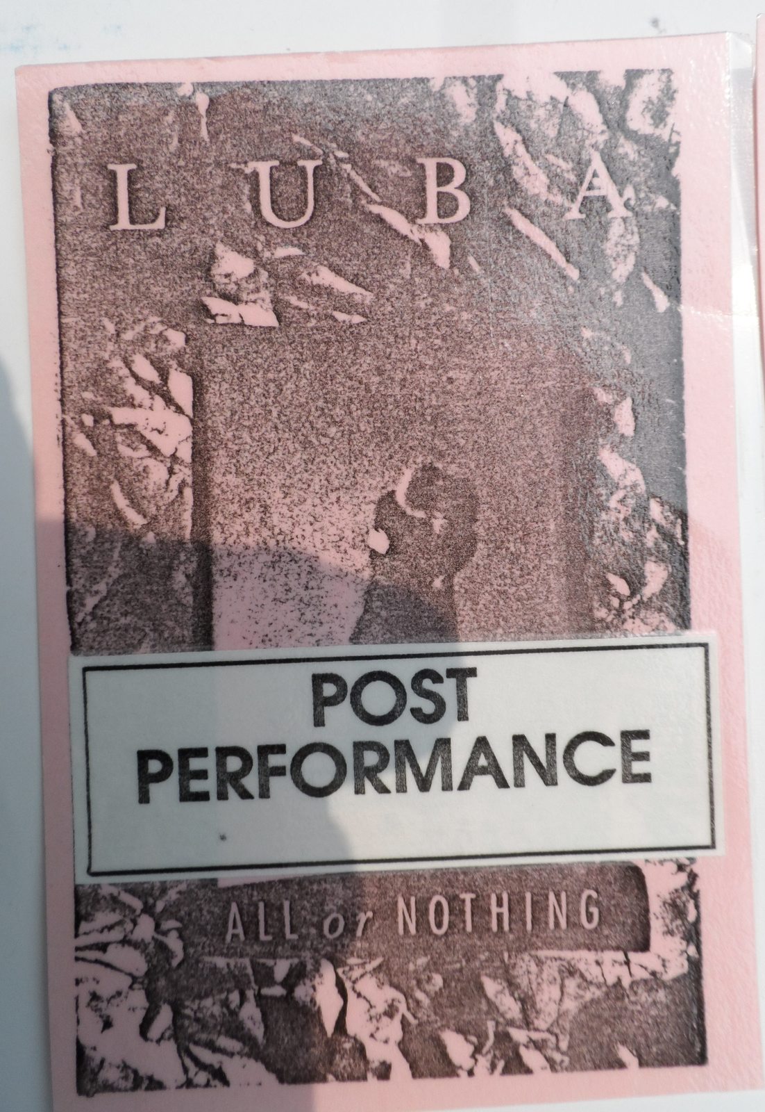 LUBA ALL OR NOTHING TOUR 1990 BACKSTAGE PASSES WINNIPEG MANITOBA ...
