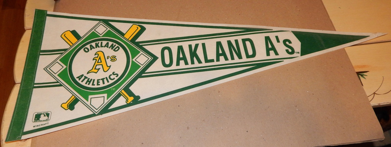 Oakland A's Athletics Vintage Baseball Pennant Banner Wincraft 30" x 12 ...