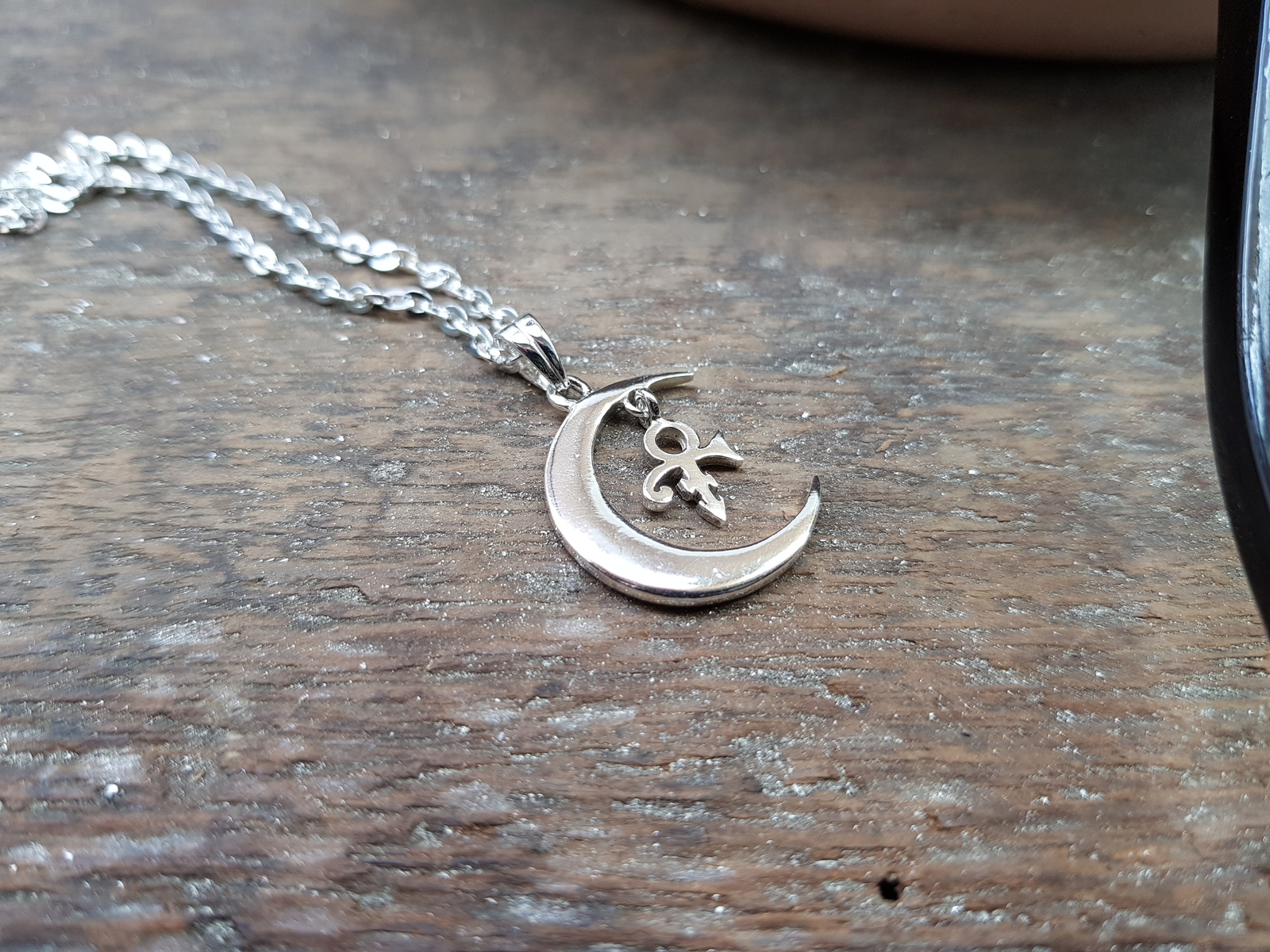 Pendant - Moon Crest Love - Remembrance Symbol - 925 Silver - Handmade ...