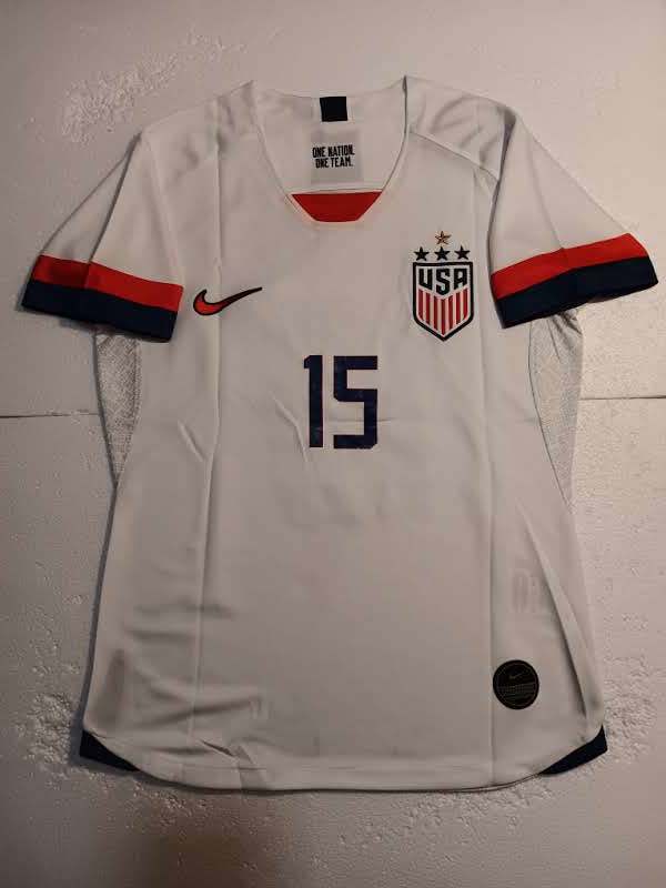 Megan Rapinoe USA USWNT 2019 World Cup 4 Star Home Womens Soccer Jersey ...